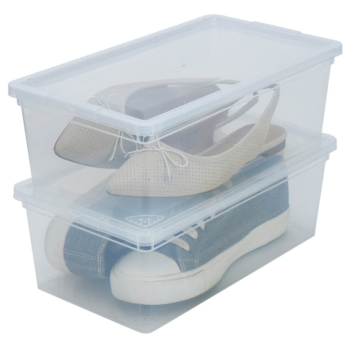 Simplify Rebrilliant 6 Pack Stackable Storage Bins with Lids in Clear | Wayfair